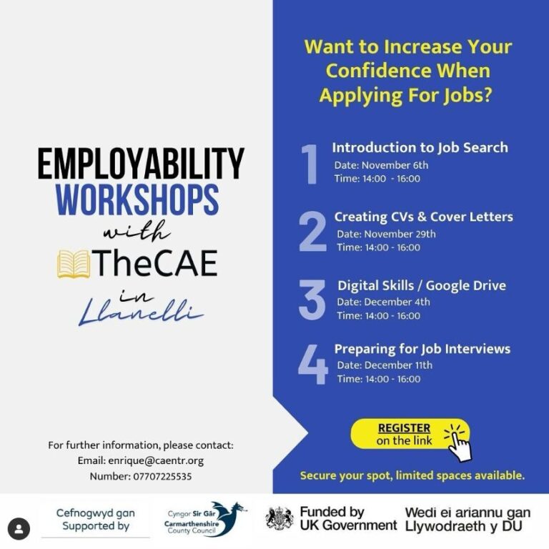 Employability Workshops CAE Creating CVs & Cover Letters – CWVYS